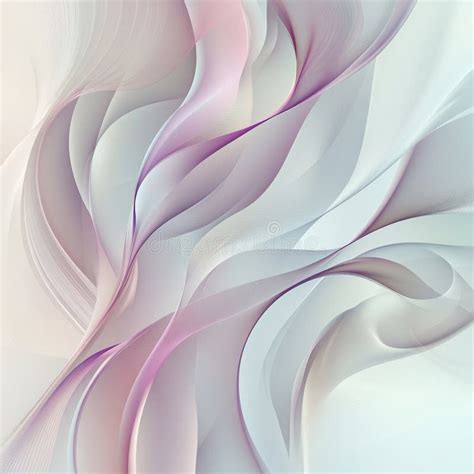 Abstract Pastel Wave Pattern With Soft Flowing Lines And Gentle Color Gradients Stock