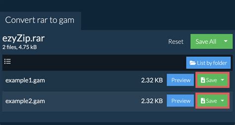 Convert RAR To GAM Online Quick Secure FREE EzyZip