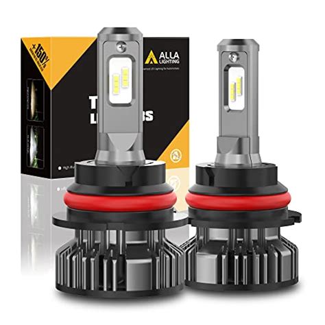Alla Lighting 10000lm HB5 9007 LED Bulbs Dual High Low Beam Headlights 6000K Xenon White