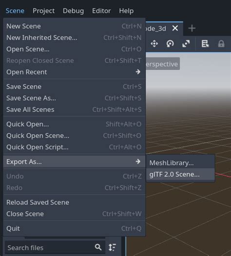 Exporting 3d Scenes — Godot Docs