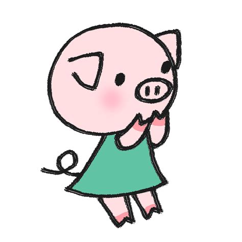 かわいい豚のイラスト素材 イラスト素材配布サイトillustatam