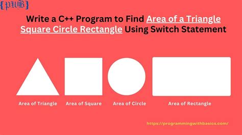 C Program To Find Area Of A Triangle Square Circle Rectangle