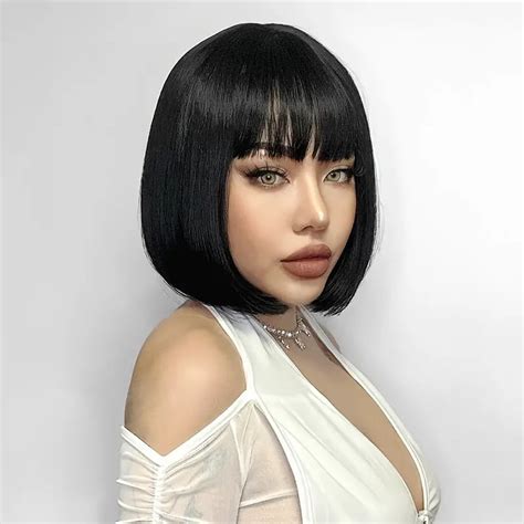 Shoulder Length Straight Black Hair