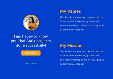 My Values And Misson Css Template By Nicepage