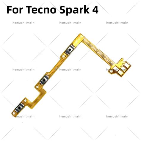 Power And Volume Flex Cable For Tecno Spark 4 Spark4 Power On Off Switch Volume Up Down Side