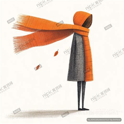 Ai创作图孤独感插画 手绘原创插画秋天 围巾穿搭 枫叶围巾秋季温暖图片 孤独背影插画 意境人物插画 孤独的灵魂插画 人物背影插画 时尚人物意境设计 治愈插画设计 慵懒风简约插画 手绘插画简约