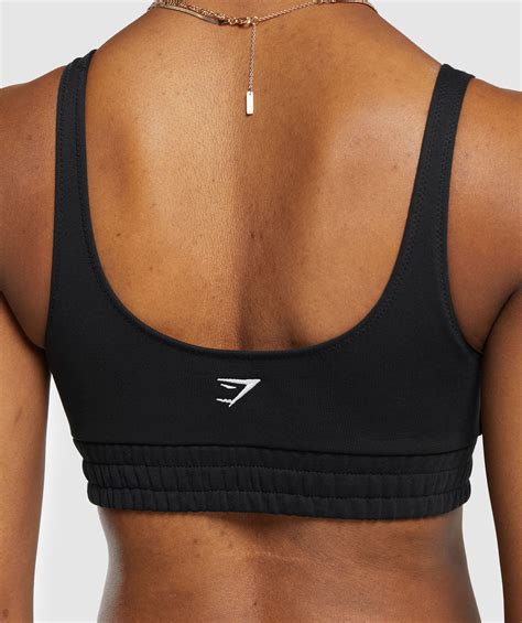 Gymshark Heavy Flex Sweatshirt Bralette Black Gymshark