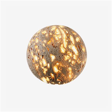 Luma Vein Stone Sphere Wall Light Vakkerlight