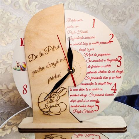 Easter Clock Cdr Fileceas Cu Tema De Paste Cdr Etsy