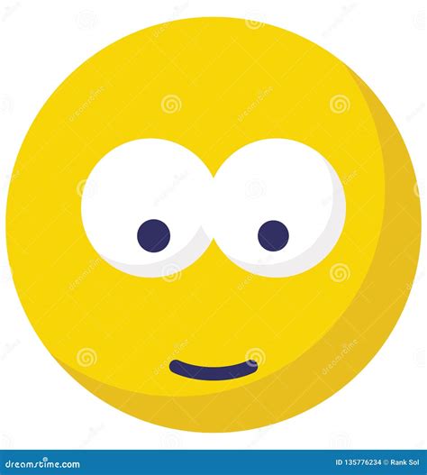 Baffled Emoticon Stare Emoticon Vector Isolated Icon Which Can Easily