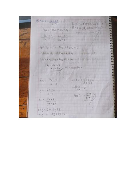 Ejercicios De Funcion Inversa Pdf