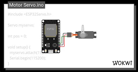 Motor Servo Ino Wokwi ESP32 STM32 Arduino Simulator