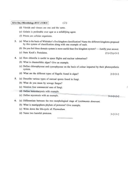 Filecu 2022 Bsc Honours Microbiology Semester 1 Paper Cc 1 Qppdf