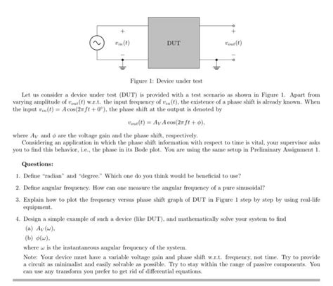Solved Figure 1 Device Under Test Let Us Consider A Device