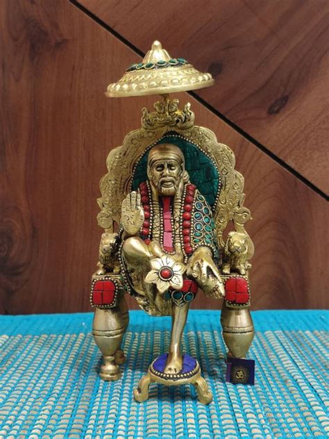 Sai Baba Statue 8 Shirdi Sai Nath Sculpture For Altar Temple Etsy