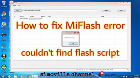 how to fix miflash error couldn t find flash script done 👍 youtube