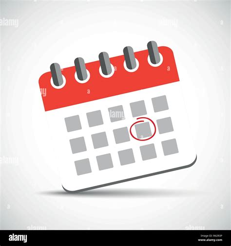 Appointment Circle In A Red Calendar Icon Pictogram Vector Illustration