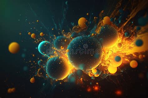 Particle Abstract Background Closeup Ai Generation Stock Illustration