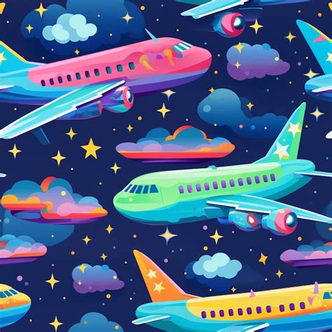 Hay Muchos Aviones De Diferentes Colores Volando En El Cielo Generativo