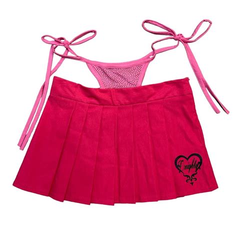 Omighty Hot Pink G String Tennis Skirt Brand New Depop