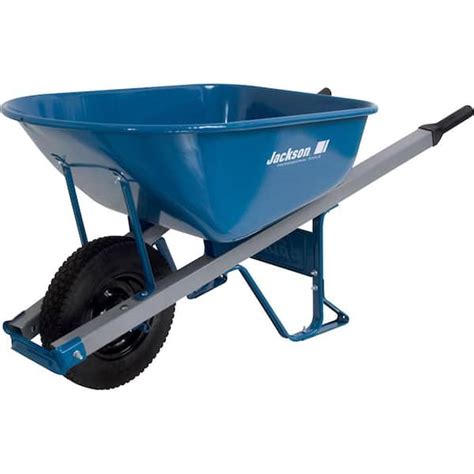 Gorilla 6 Cu Ft Pro Heavy Duty Steel Tub Wheelbarrow Steel Braces