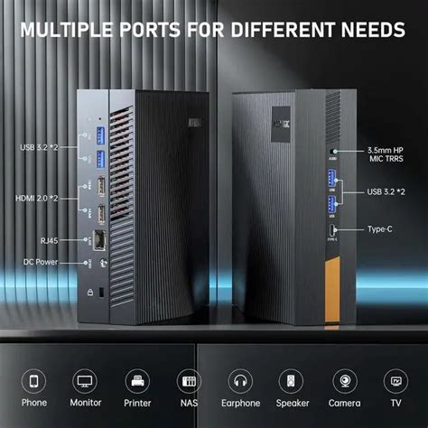 Acemagic Mini Pc Intel I Th Gen H C T Up To Ghz Mini Computer Gb Ddr
