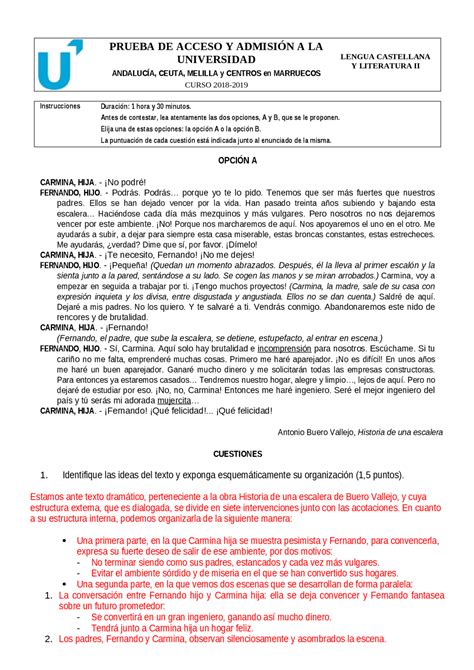 Examen Resuelto Selectividad Lengua Andalucía Image To U