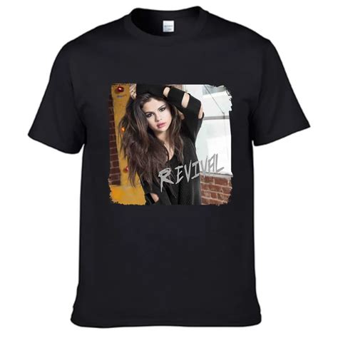 Selena Gomez Revival Tour Mens Tees Short Sleeve Cotton Tops T Shirt For Women Unisex Summer T