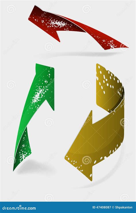 Set Of Colored Arrows Icons Stock Vector Illustration Of Abstraction