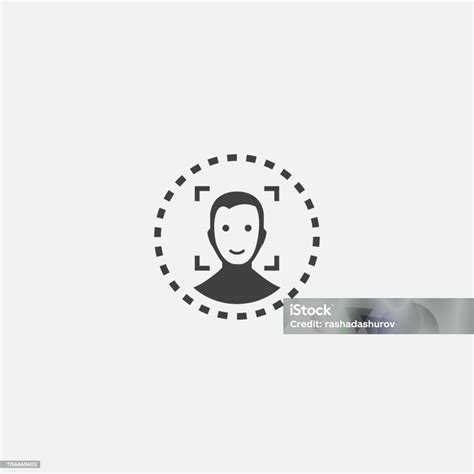 面身份驗證基圖示簡單的符號插圖面身份驗證符號設計可用於 Web列印和移動向量圖形及更多人圖片 人 人的頭部 人體部分 Istock