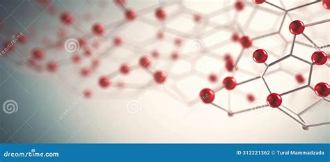 A Molecule With Red Spheres On It Stock Illustration Illustration Of Biology Scientific