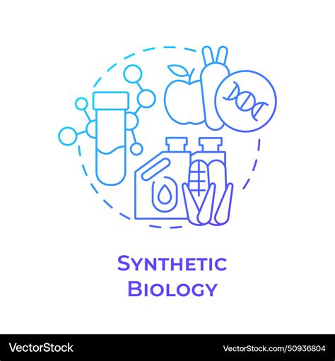 Synthetic Biology Blue Gradient Concept Icon Vector Image