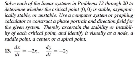 Solved Solve Each Of The Linear Systems In Problems 13