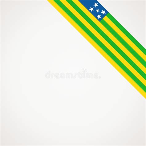 Corner Ribbon Flag Of Goias Stock Vector Illustration Of Tilt Label