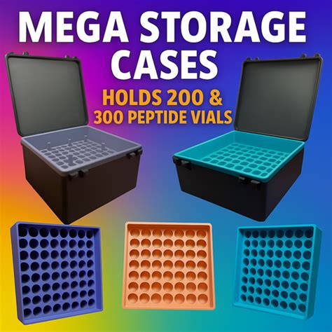 3ml Peptide Vial Storage Case Holds 200 300 Vials Freezer Friendly