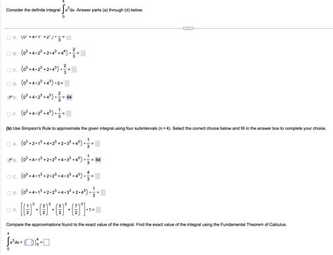 Solved Consider The Definite Integral 04x3dx Answer Parts Chegg