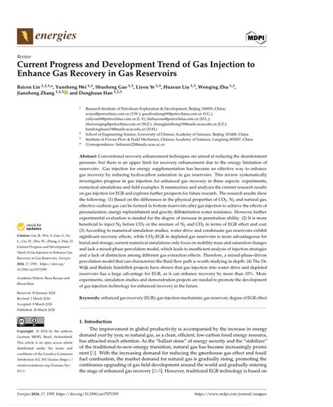 Gas Injection For Enhanced Gas Recovery In Reservoirs Oil And Gas
