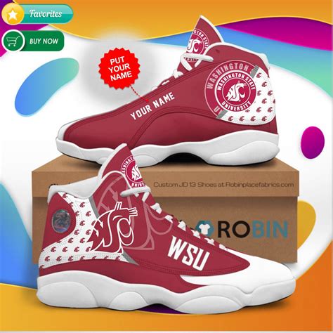 Personalized Name Washington State Cougars Jordan 13 Sneakers Etsy