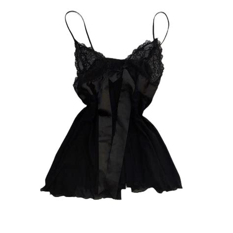 Vintage Mesh Sheer Lace Babydoll Cami Split Front Depop