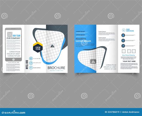 Travel Tri Fold Brochure Flyer Trifold Template Layout Design With