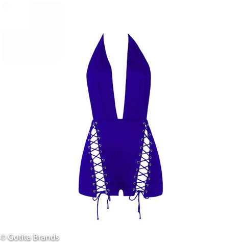 Summer Fashion Backless Lace Up Sexy Jumpsuit Cute Clubwear