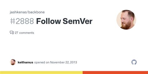 follow semver · issue 2888 · jashkenas backbone · github
