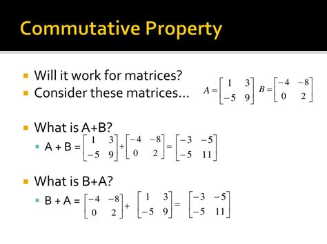 Ppt Properties Of Matrices Powerpoint Presentation Free Download