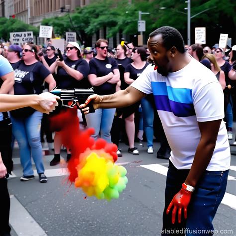 Crazy Gun Shooting Protest Scene Stable Diffusion Online