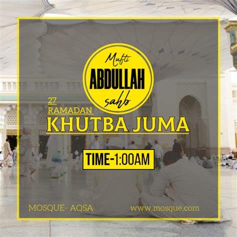 Khutba Juma Template Postermywall