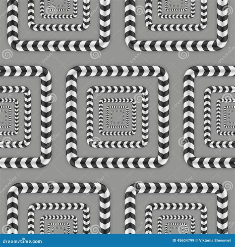 Optical Illusion Vector Seamless Pattern Stock Vector Illustration Of Pattern Geometrical