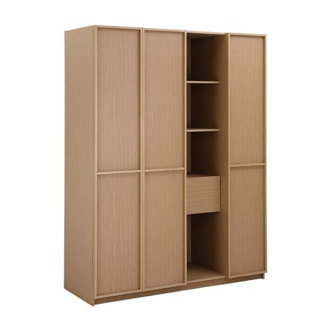 Index Living Mall ตู้เสื้อผ้า รุ่นฟุกุโอกะ ขนาด 160 ซม สีโตเกียว โอ๊ค Shopee Thailand