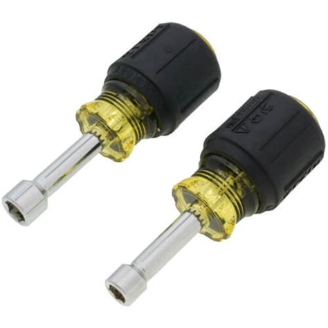 610m Klein Tools 610m 1 1 2 Magnetic Stubby Nut Driver Set Of 2 1 4 And 5 16