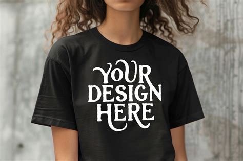 Gildan 64000 T Shirt Black Mockup 19 Graphic By Design Moment