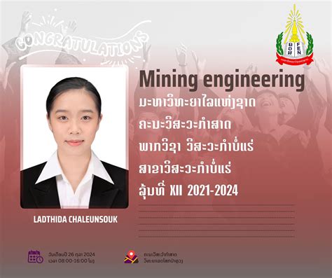 🎉🎉 ຂໍສະແດງຄວາມຍິນດີກັບນັກສຶກສາພາກປົກກະຕິທີ່ຈົບການສຶກສາປະລິນຍາຕີ ຢູ່ມະຫາວິທະຍາໄລແຫ່ງຊາດ